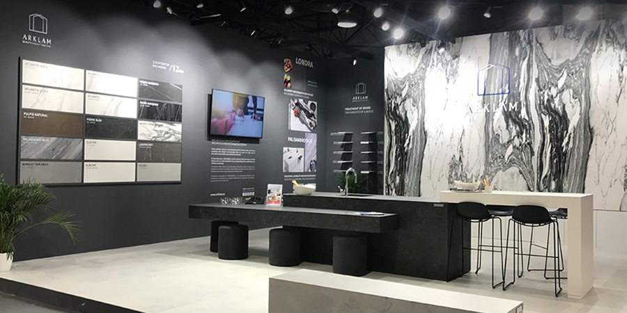 Arklam worktops conquer the visitor at Espacio Cocina-SICI - Arklam