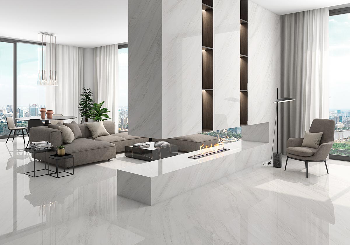 Fireplace tiles: 4 ideas for warm, modern rooms - Arklam